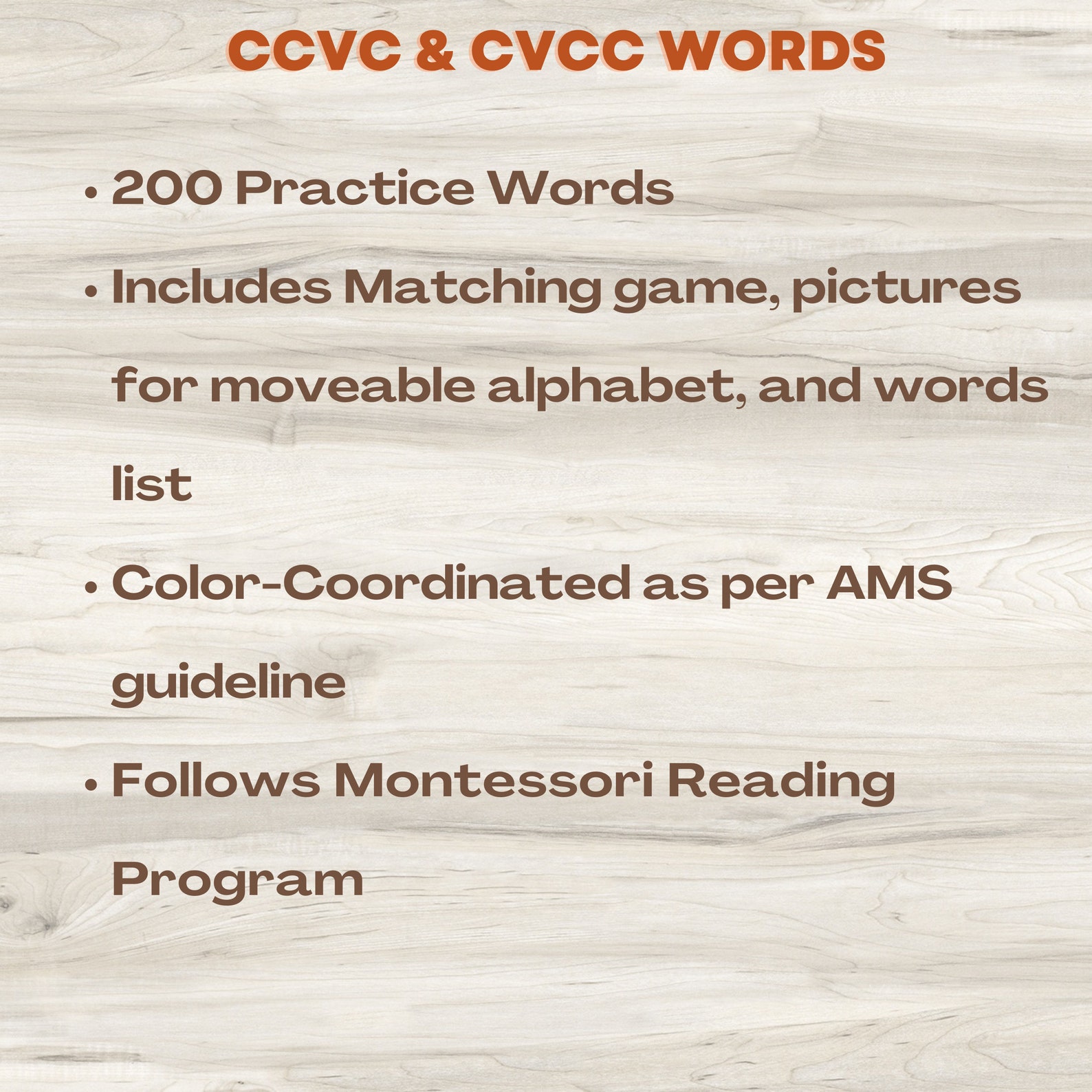 CCVC & CVCC Words Picture Cards | Montessori Language Cards ...