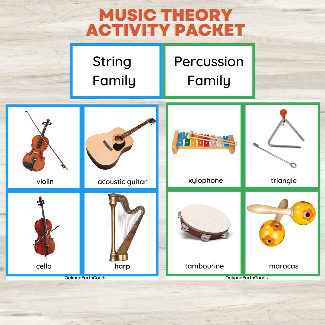Montessori Music Theory Activities for Kids-sorting Music Instruments ...