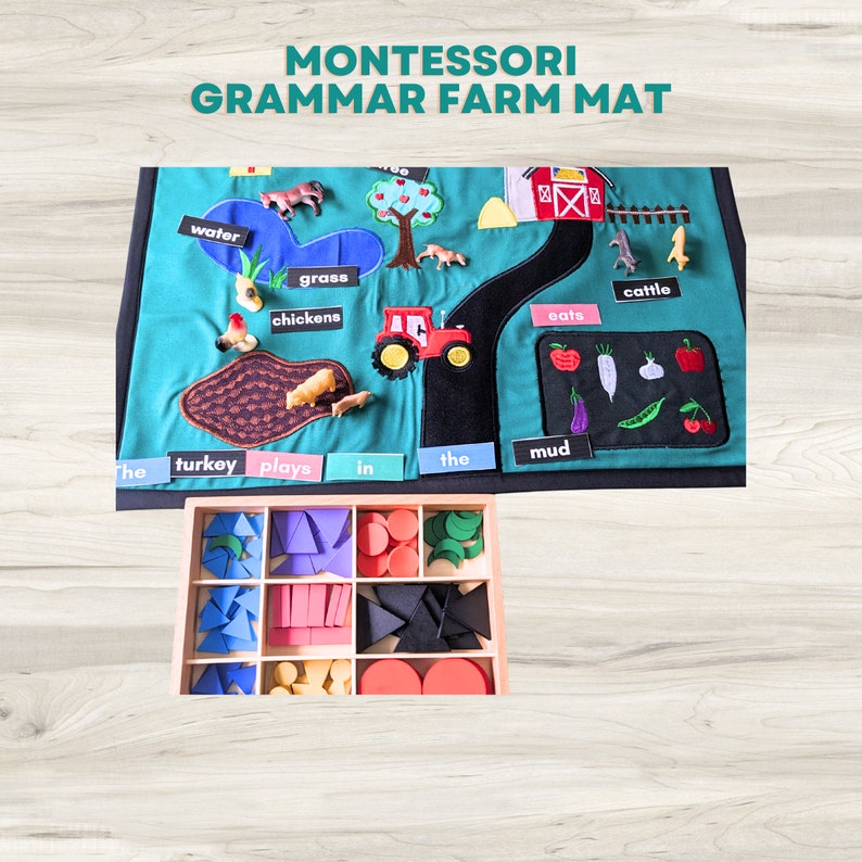 Montessori Grammar Farm Mat | Farm Play Mat | Farm for Kids ...