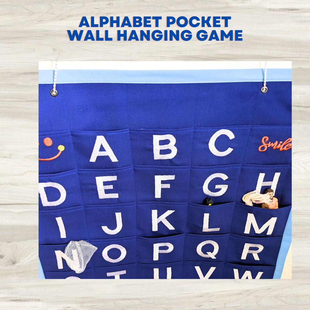 Montessori Alphabet Pocket Mat | Fabric Alphabet Roll | Embroidered ...
