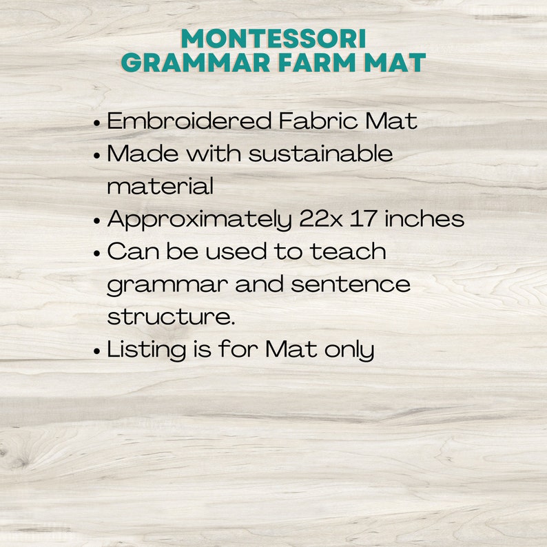 Montessori Grammar Farm Mat | Farm Play Mat | Farm for Kids ...