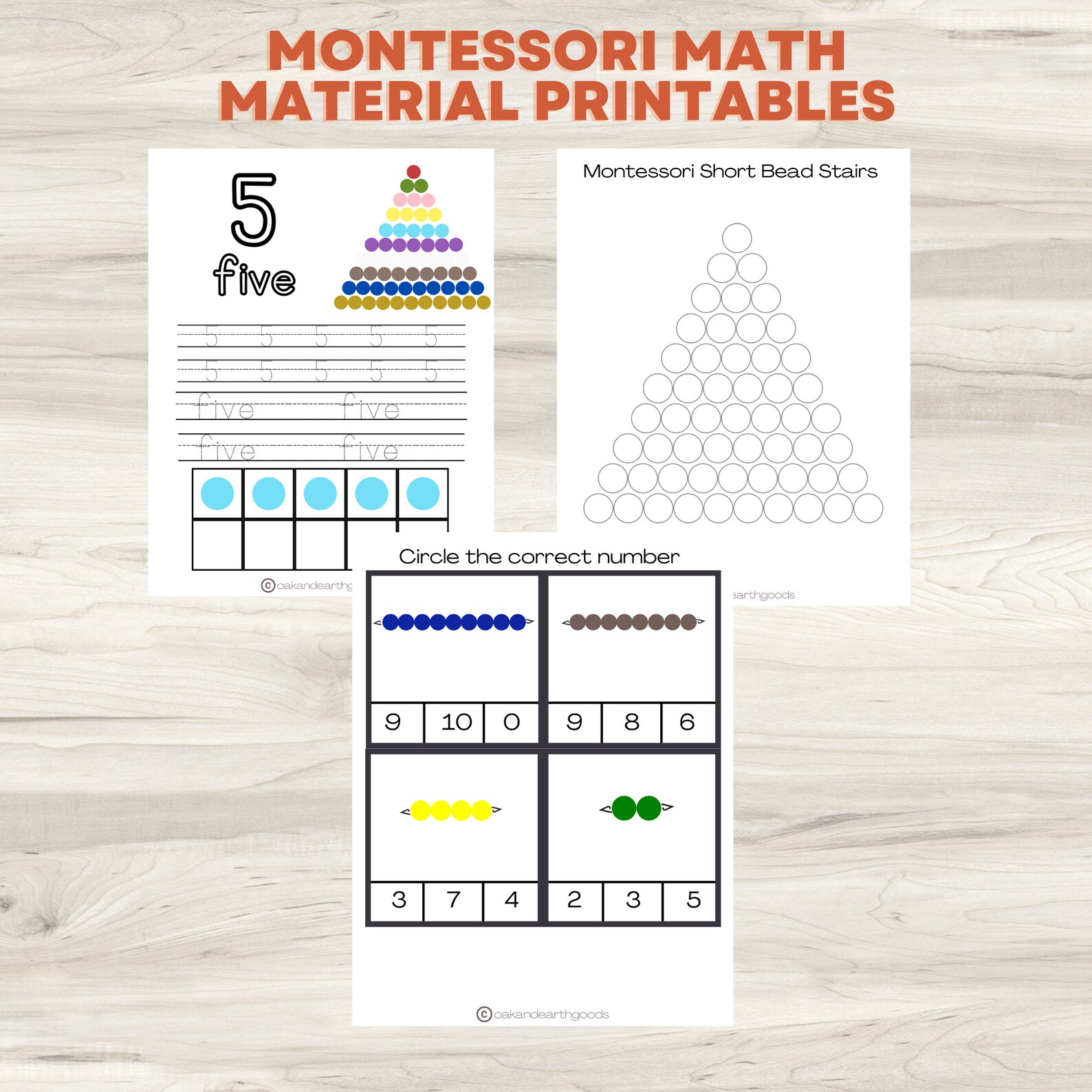 Montessori Math Printables. Montessori Beads. Montessori Math - Etsy