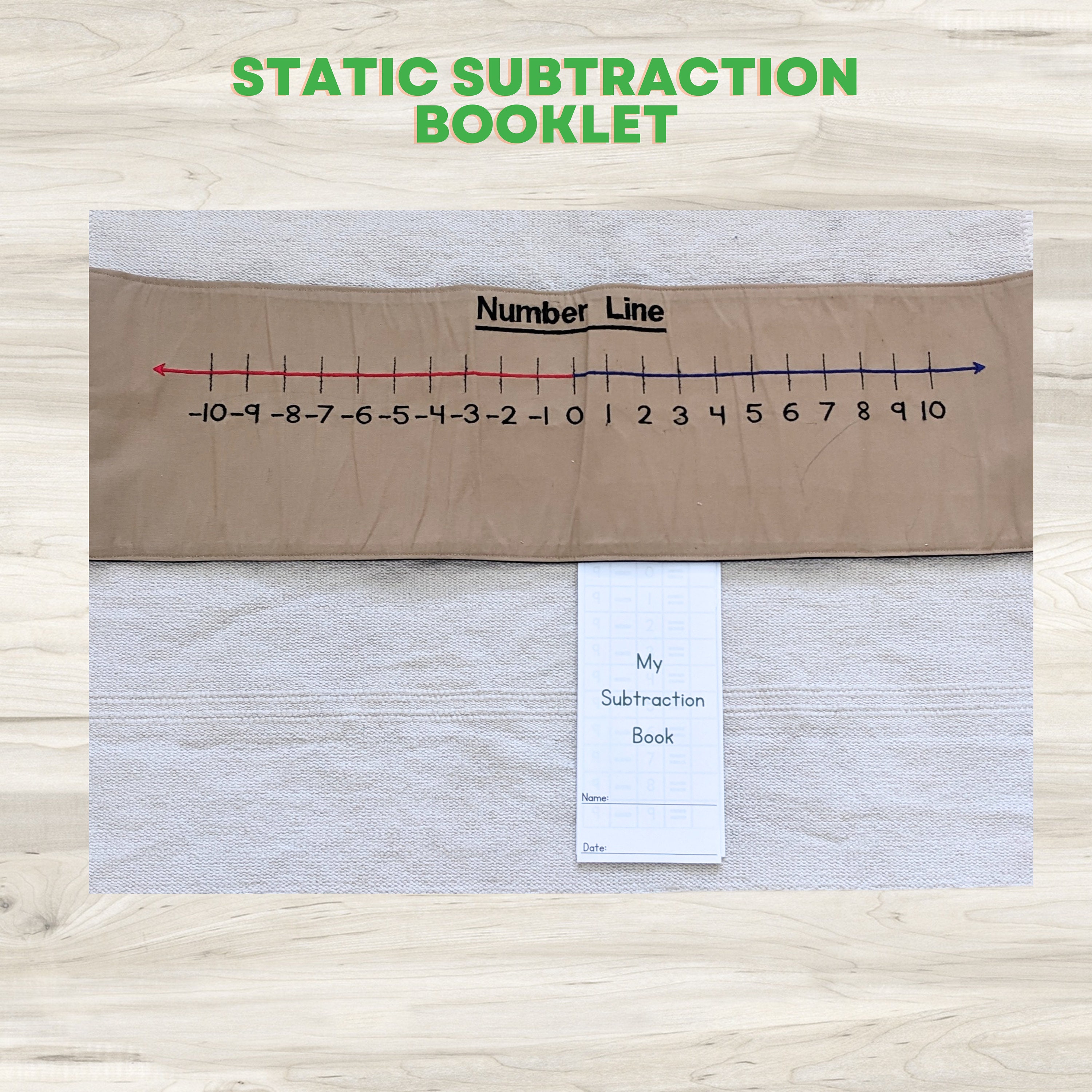 Single Digit Subtractions Booklet | Montessori Color-coded Subtraction ...