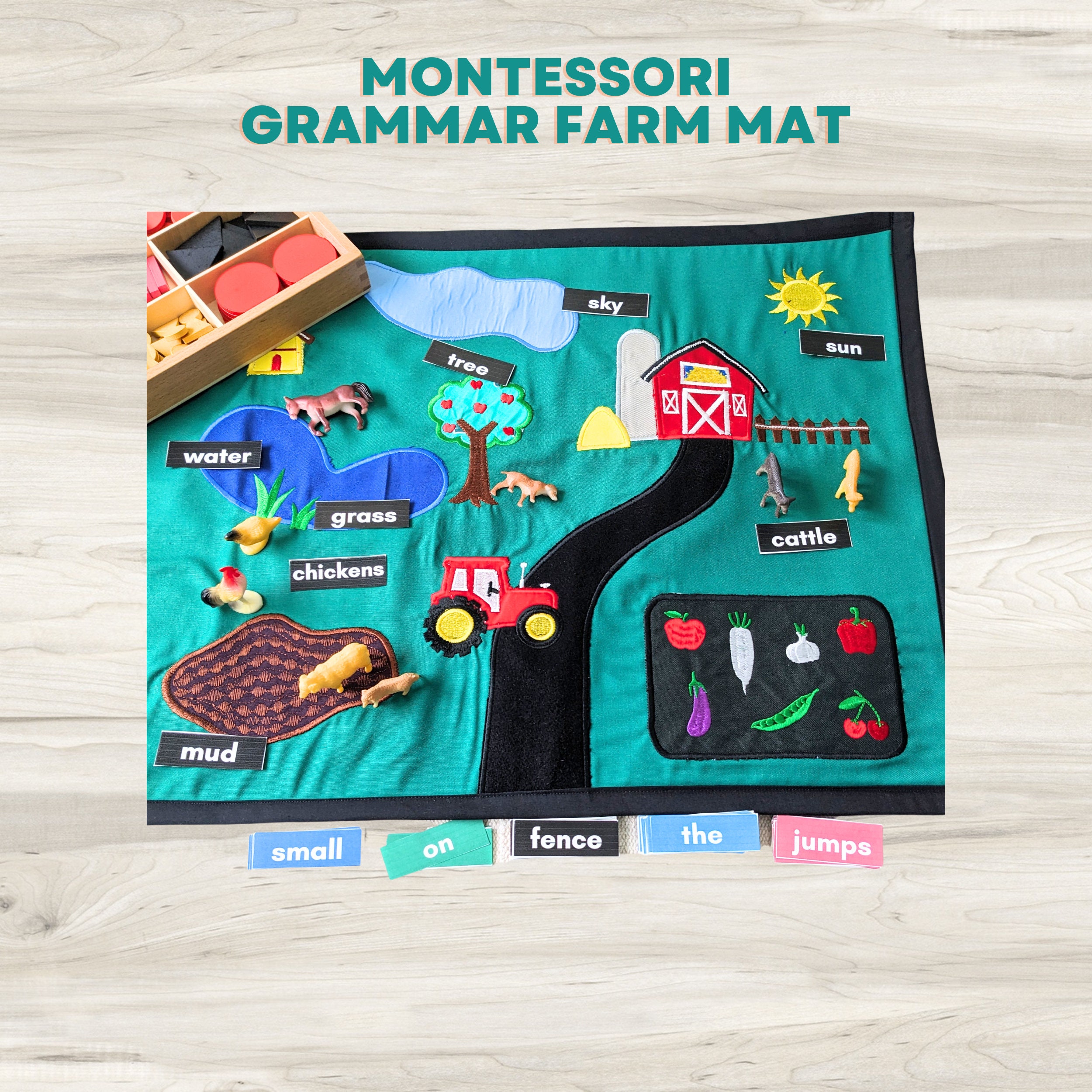 Montessori Grammar Farm Mat | Farm Play Mat | Farm for Kids ...