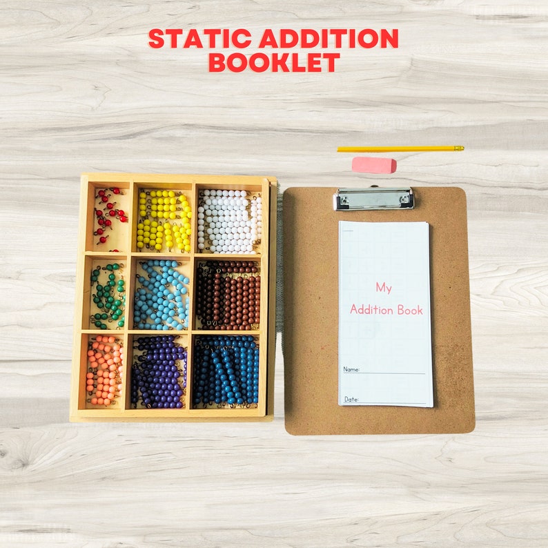 Montessori Addition Booklet | Addition Booklet | Static Addition ...