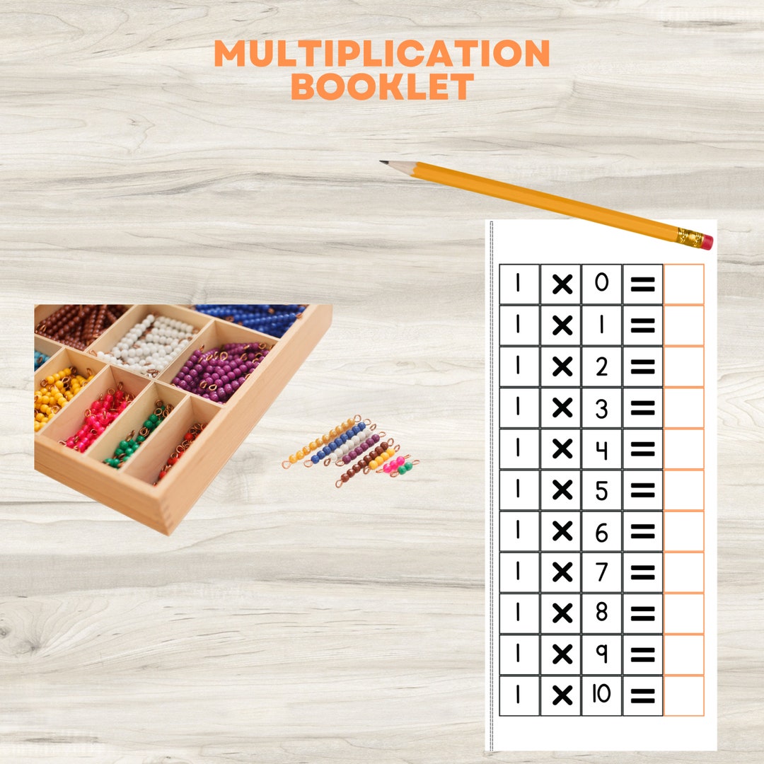 Montessori Multiplication Booklet | Multiplication Booklet for ...