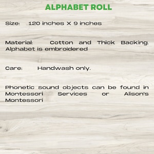 Montessori Alphabet Roll | Spanish Alphabet Roll | English Alphabet ...