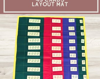 13: Montessori Place Value Mat | 45 Layout - Etsy