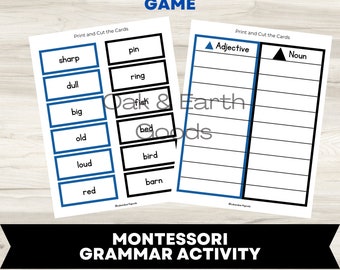 Montessori Verb Key Lesson | Action Words Game | Montessori Verbs Game ...
