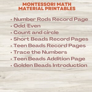 Montessori Math Printables. Montessori Beads. Montessori Math for ...