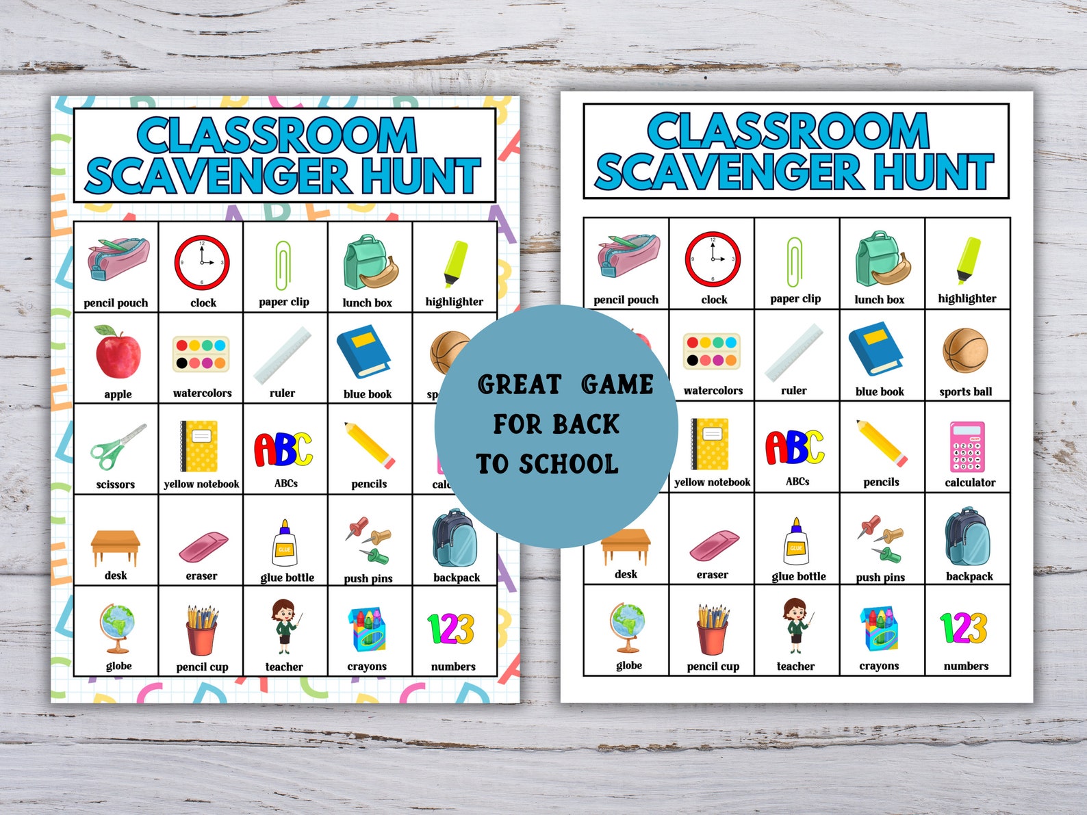 Printable Classroom Scavenger Hunt, Back to School Game for Students ...