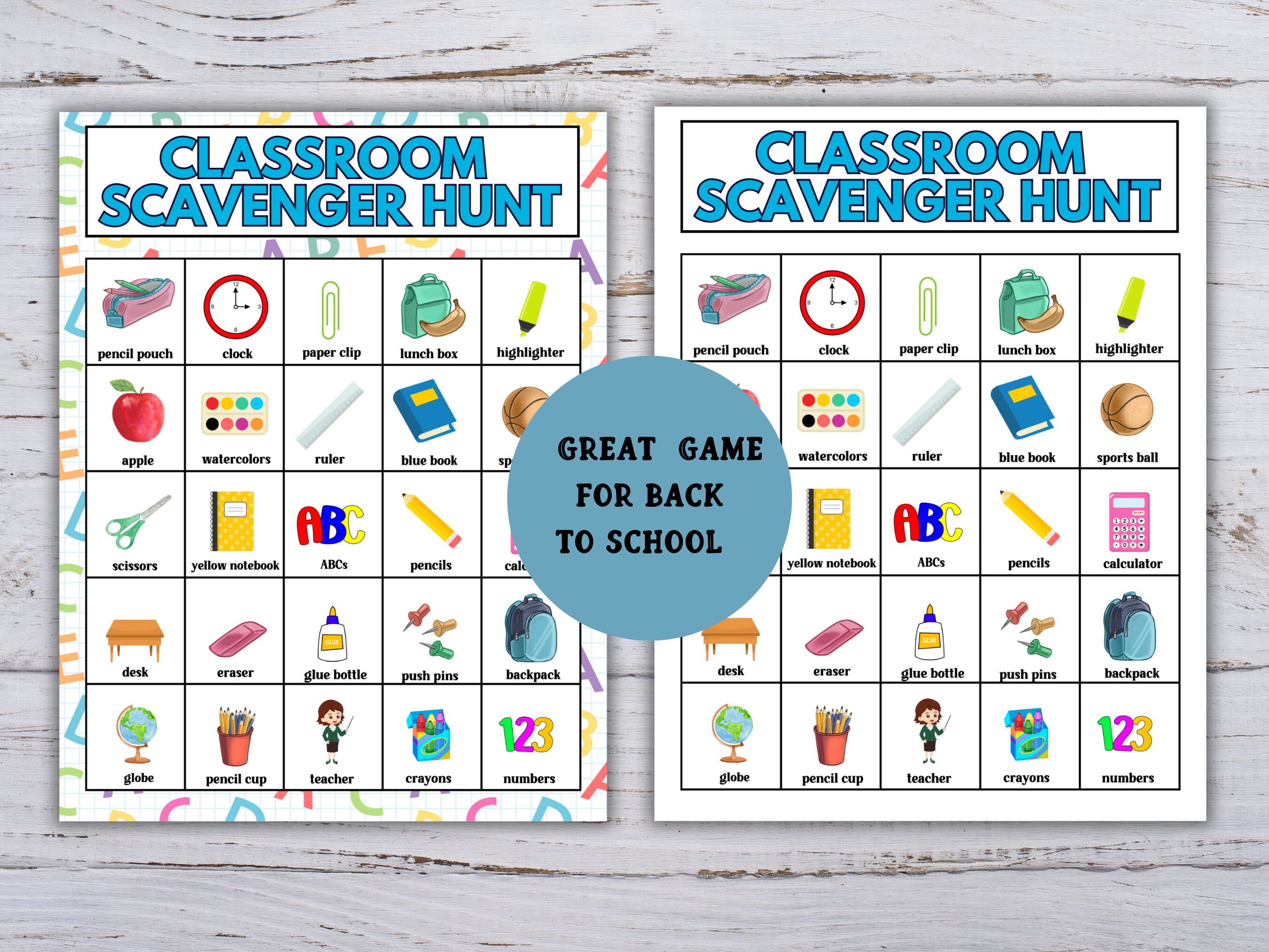 Printable Classroom Scavenger Hunt, Back to School Game for Students ...