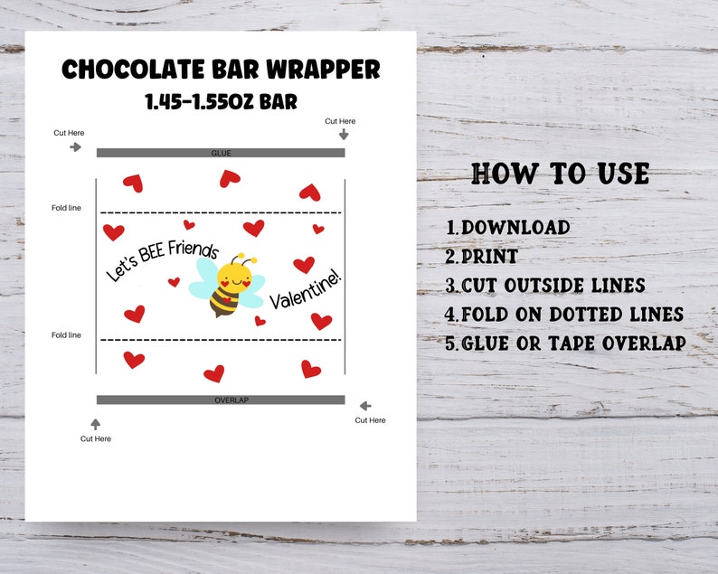 Valentines Day Printable Candy Bar Wrapper, Valentines Day Party Favor ...