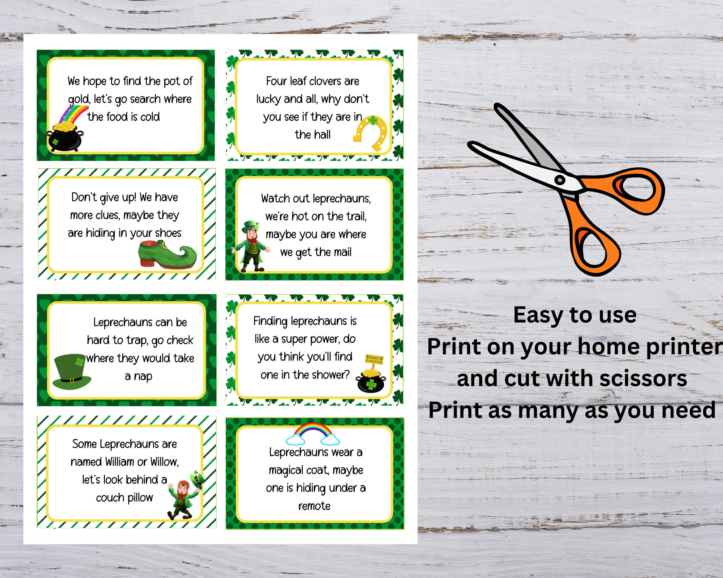 Leprechaun Treasure Hunt for Kids, Leprechaun Hunt Game, Printable St ...