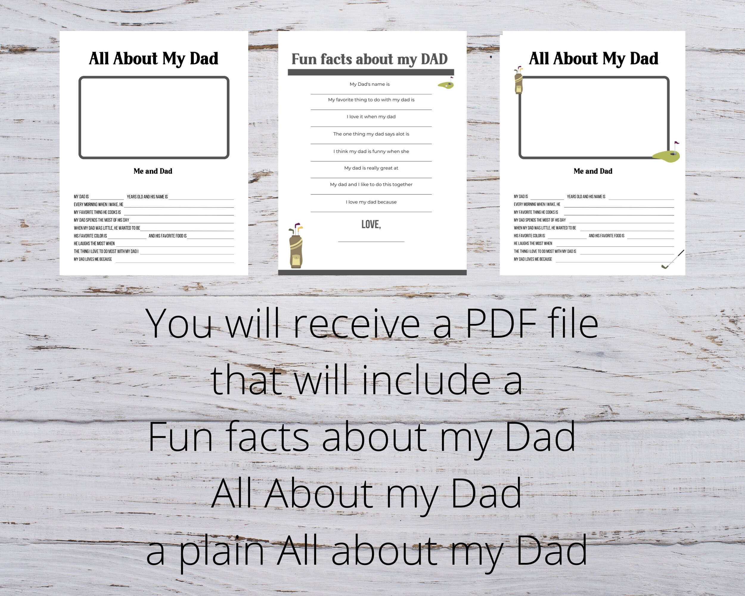 Printable Fathers Day Questionnaire, Fathers Day Gift From Kids, Fun ...