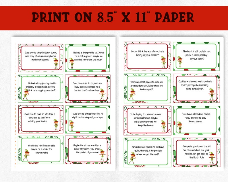 Indoor Christmas Scavenger Hunt, Christmas Treasure Hunt, Find the Elf ...