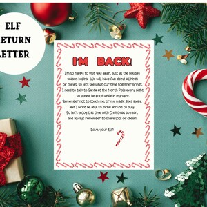 Elf Arrival Letter, Return Letter From Your Elf - Etsy