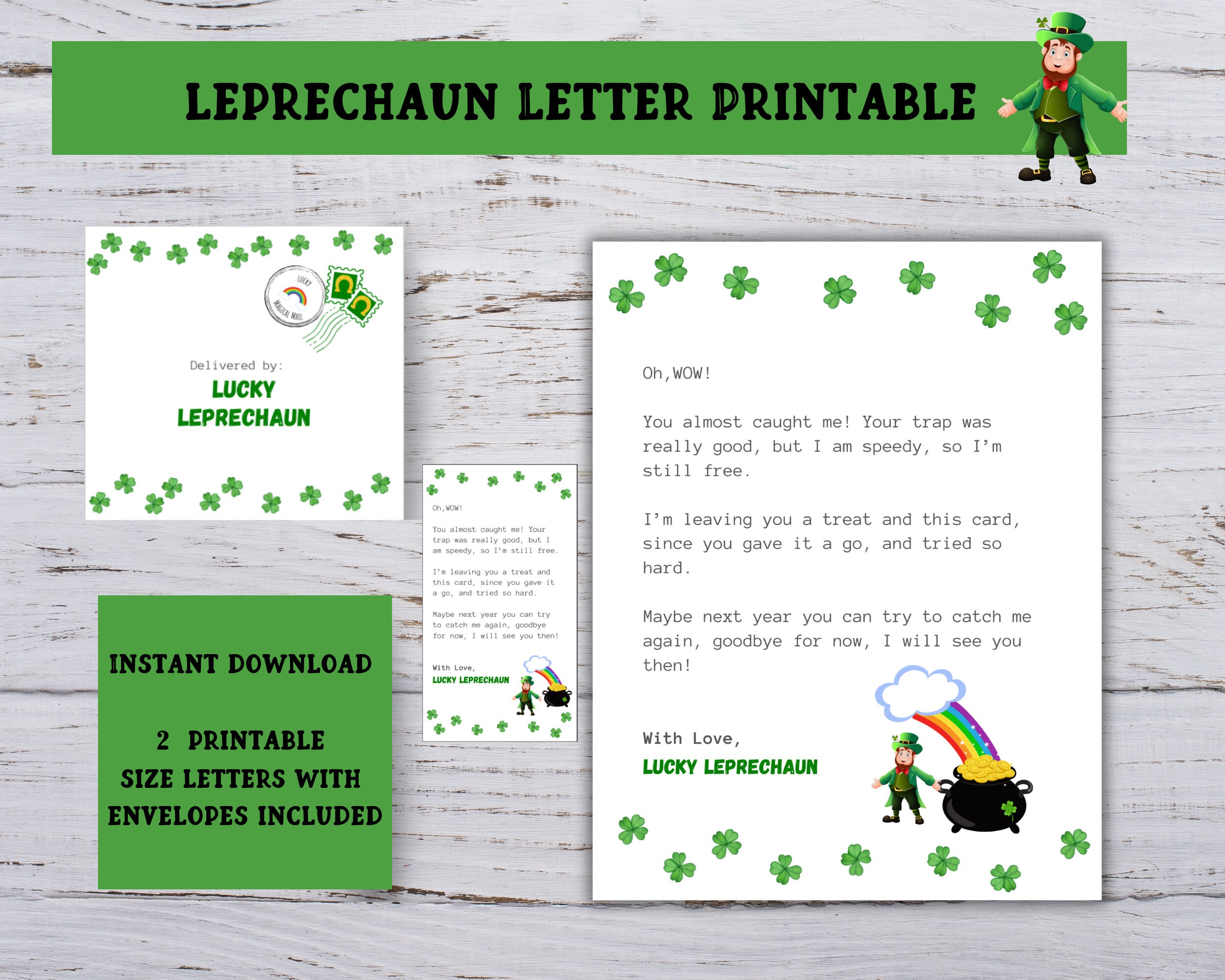 Leprechaun Letter Printable, St. Patrick's Day Letter for Kids ...