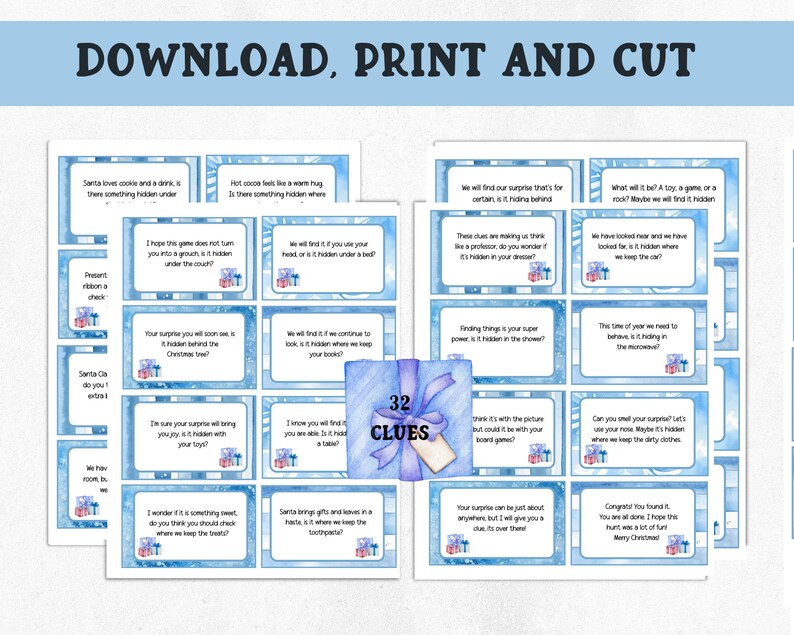 Indoor Christmas Treasure Hunt, Christmas Scavenger Hunt, Find the Gift ...