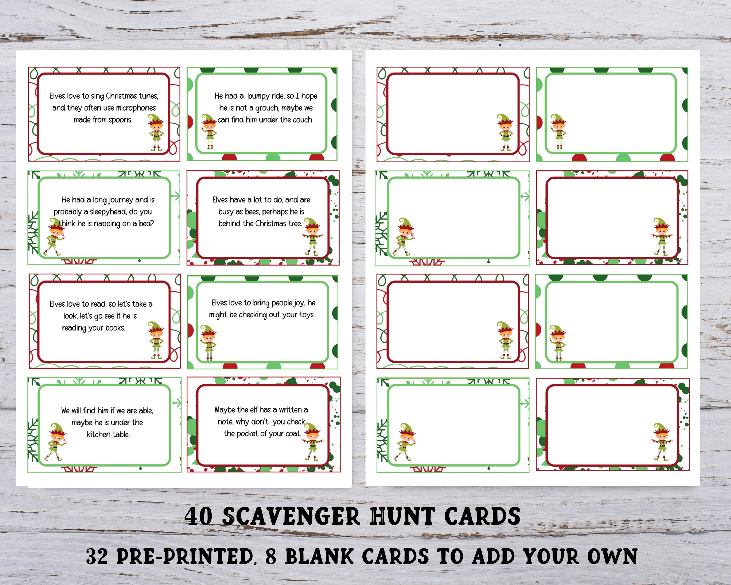 Indoor Christmas Scavenger Hunt, Christmas Treasure Hunt, Find the Elf ...