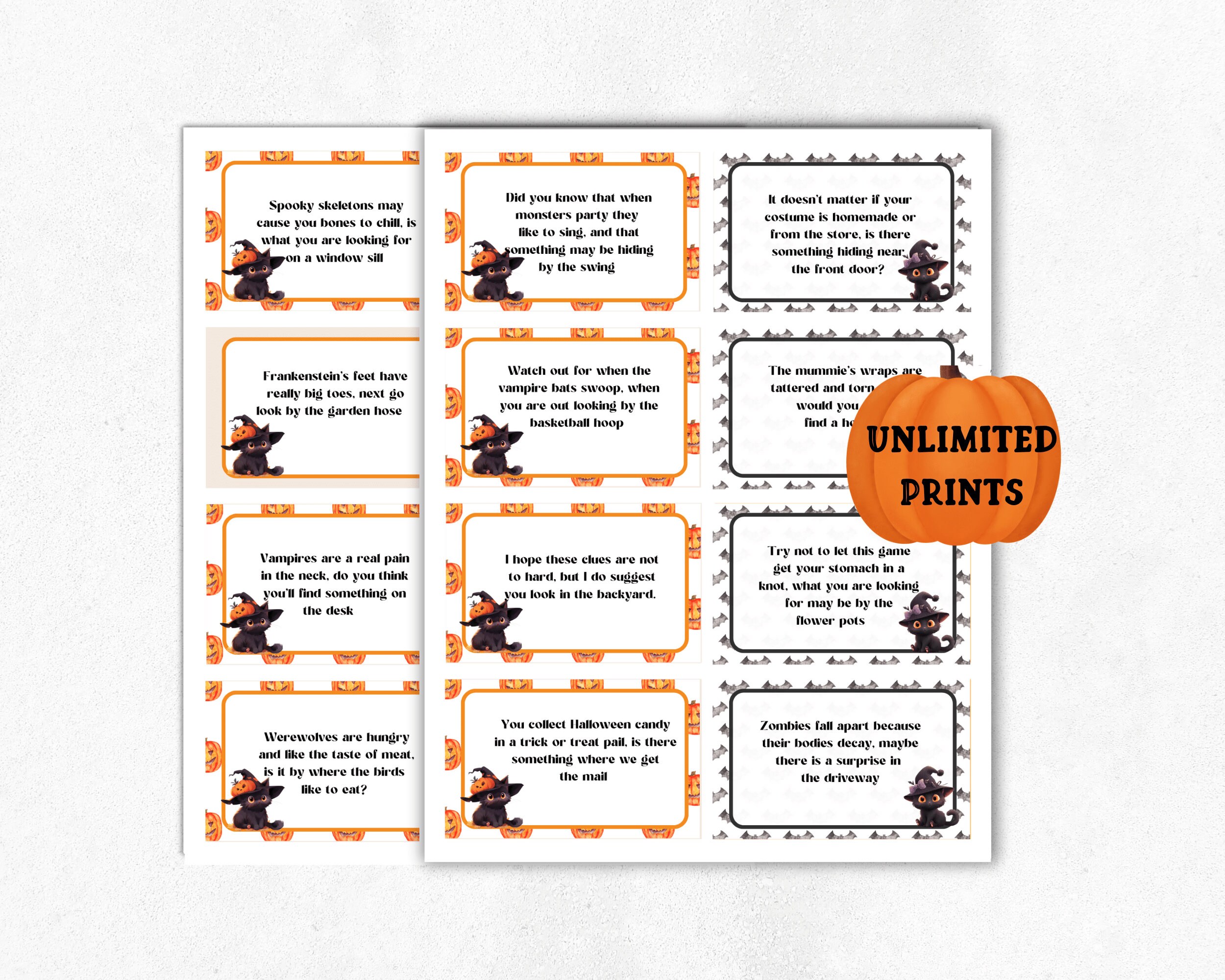 Halloween Outdoor Treasure Hunt, Halloween Scavenger Hunt, Printable ...