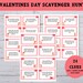 Valentine's Day Treasure Hunt Clues, Indoor Scavenger Hunt for Kids ...
