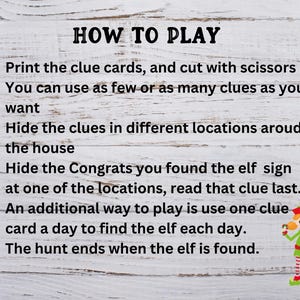 Christmas Elf Treasure Hunt Game, Hidden Elf Scavenger Hunt, Girl Elf ...