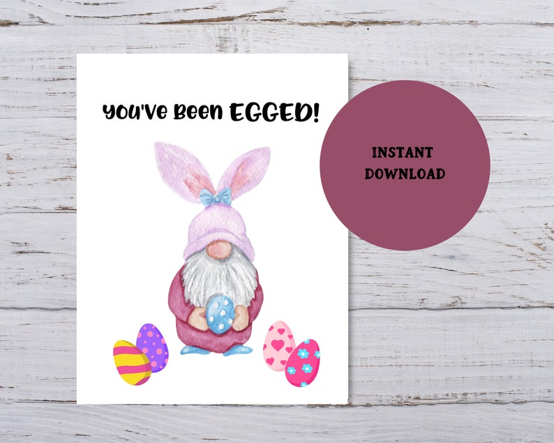 You've Been Egged Easter Treat Sign, Easter Gnome, Treat Porch Sign ...