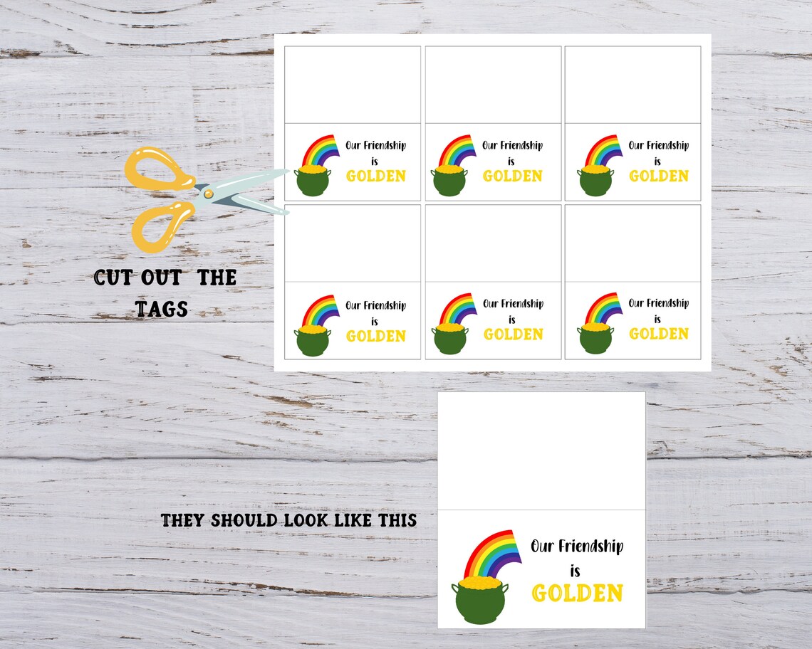 St Patricks Day Rainbow Treat Bag Toppers. Printable Party Favors ...