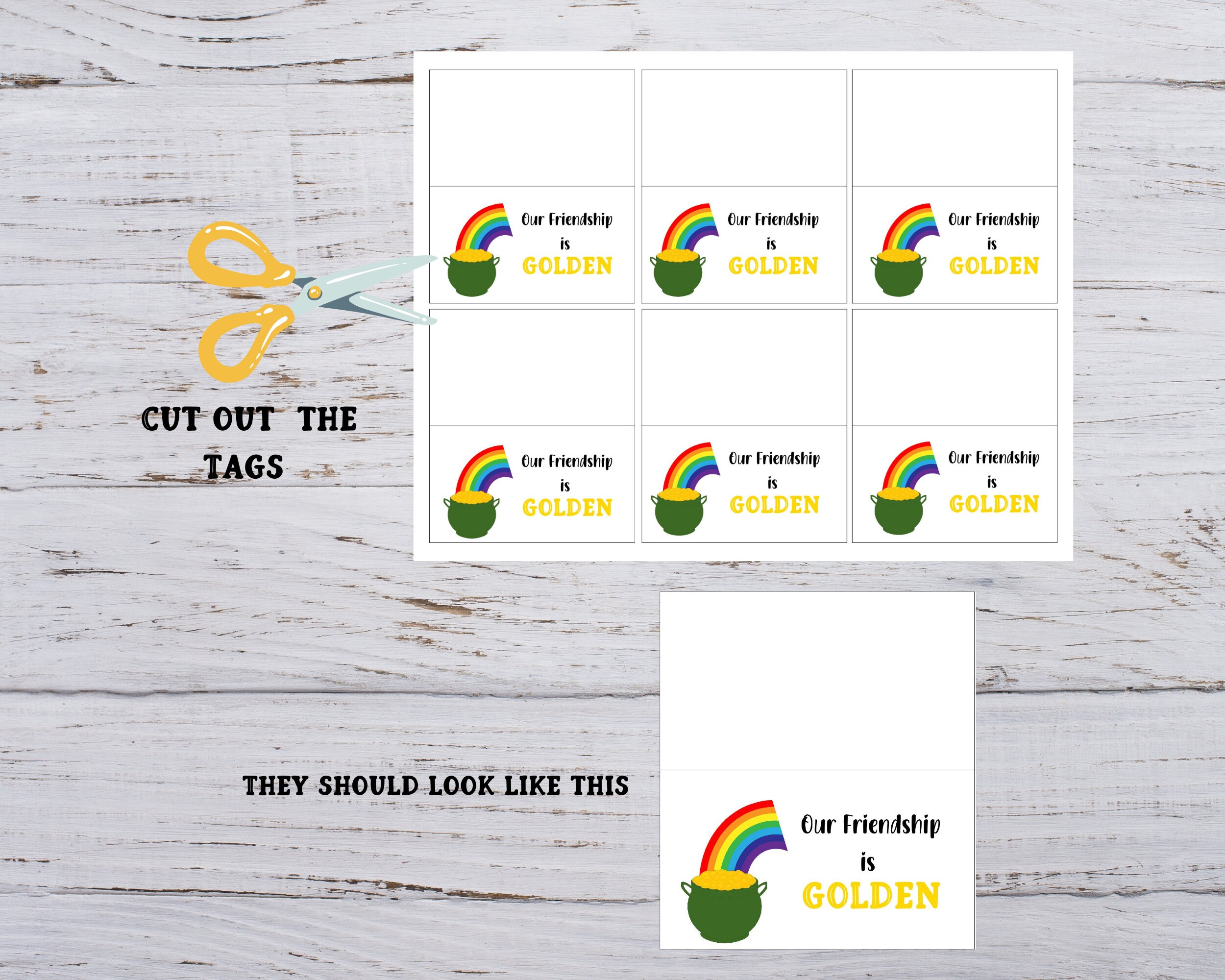 St Patricks Day Rainbow Treat Bag Toppers. Printable Party Favors ...