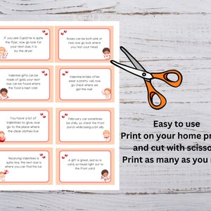 Valentines Day Scavenger Hunt Game, Indoor Treasure Hunt Clues ...