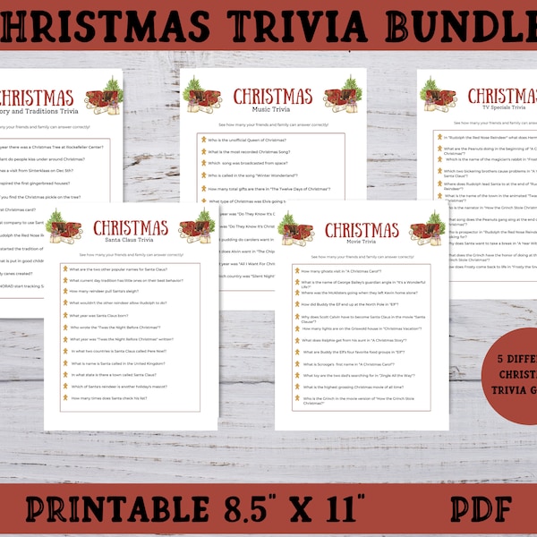 Christmas Trivia - Etsy