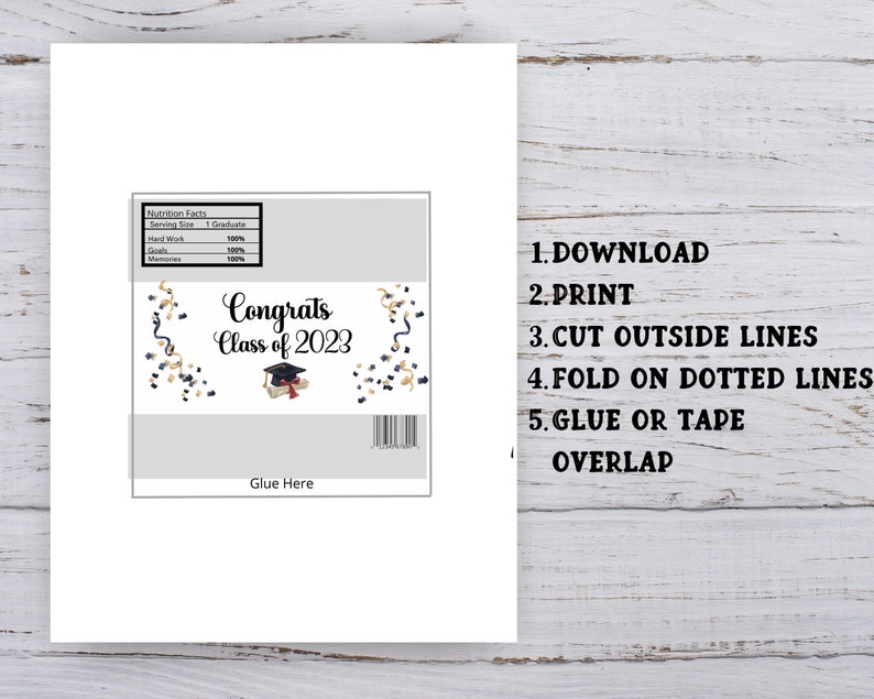 Graduation Candy Bar Wrapper, Graduation Party Favors, Printable Candy ...