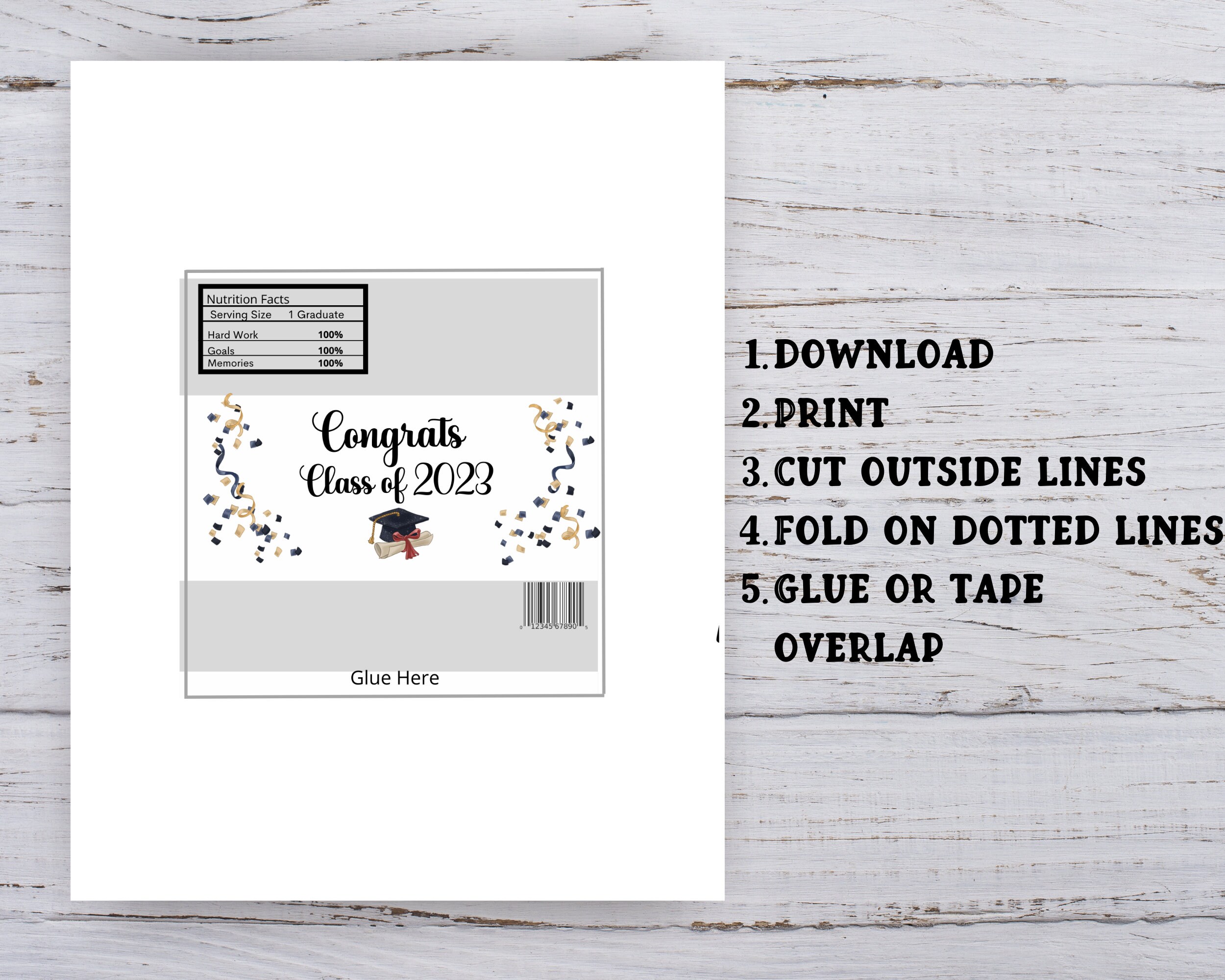 Graduation Candy Bar Wrapper, Graduation Party Favors, Printable Candy ...