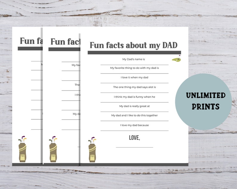 Printable Fathers Day Questionnaire, Fathers Day Gift From Kids, Fun ...