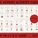 Elf Advent Activity Cards, Printable Christmas Advent Cards, Christmas ...