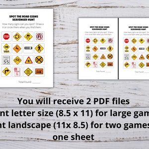 Printable Road Trip Vacation Scavenger Hunt Bundle, Travel Games ...