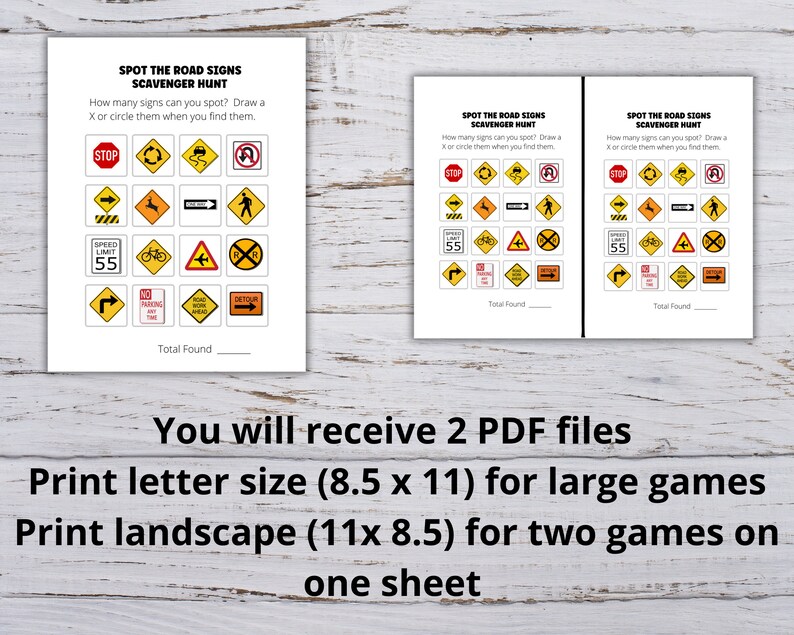 Printable Road Trip Vacation Scavenger Hunt Bundle, Travel Games ...