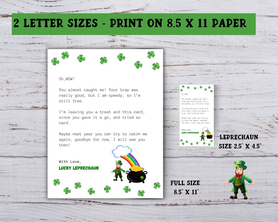 Leprechaun Letter Printable, St. Patrick's Day Letter for Kids ...