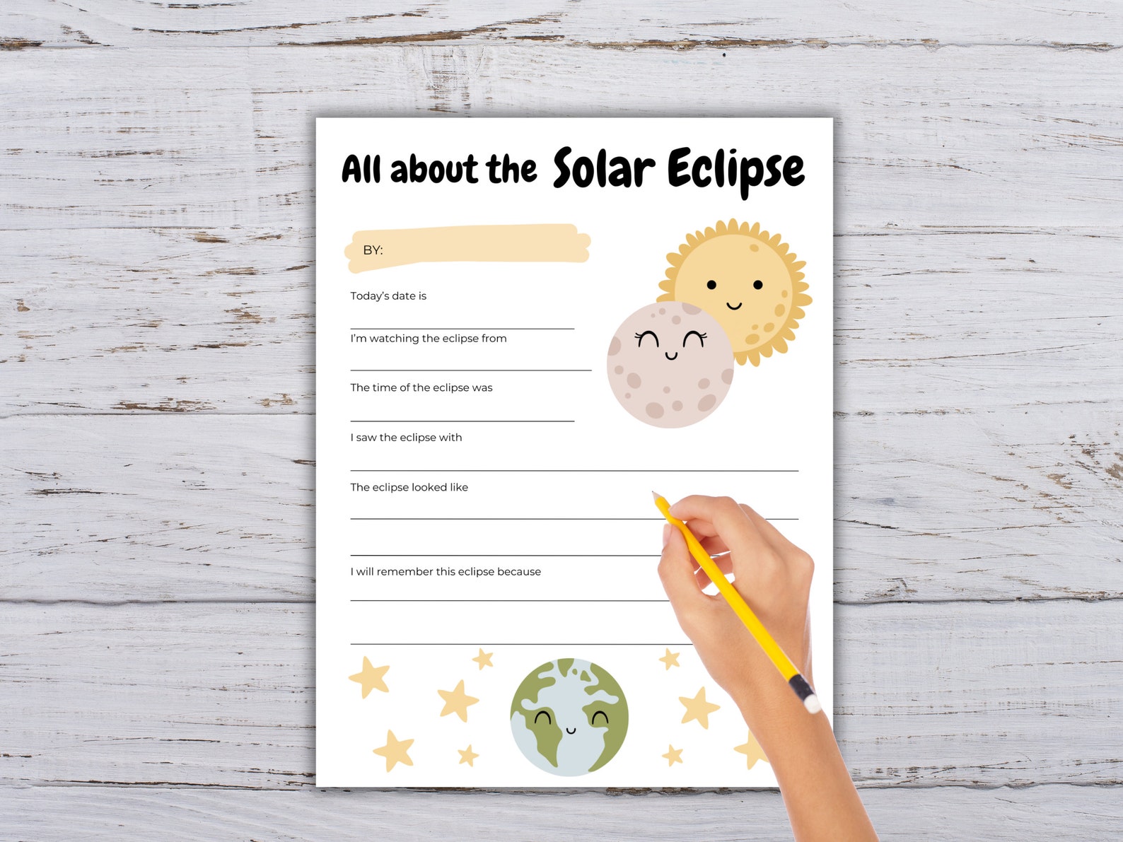 Solar Eclipse Activity for Kids, Total Eclipse Worksheet, Solar Eclipse ...