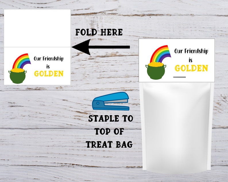 St Patricks Day Rainbow Treat Bag Toppers. Printable Party Favors ...