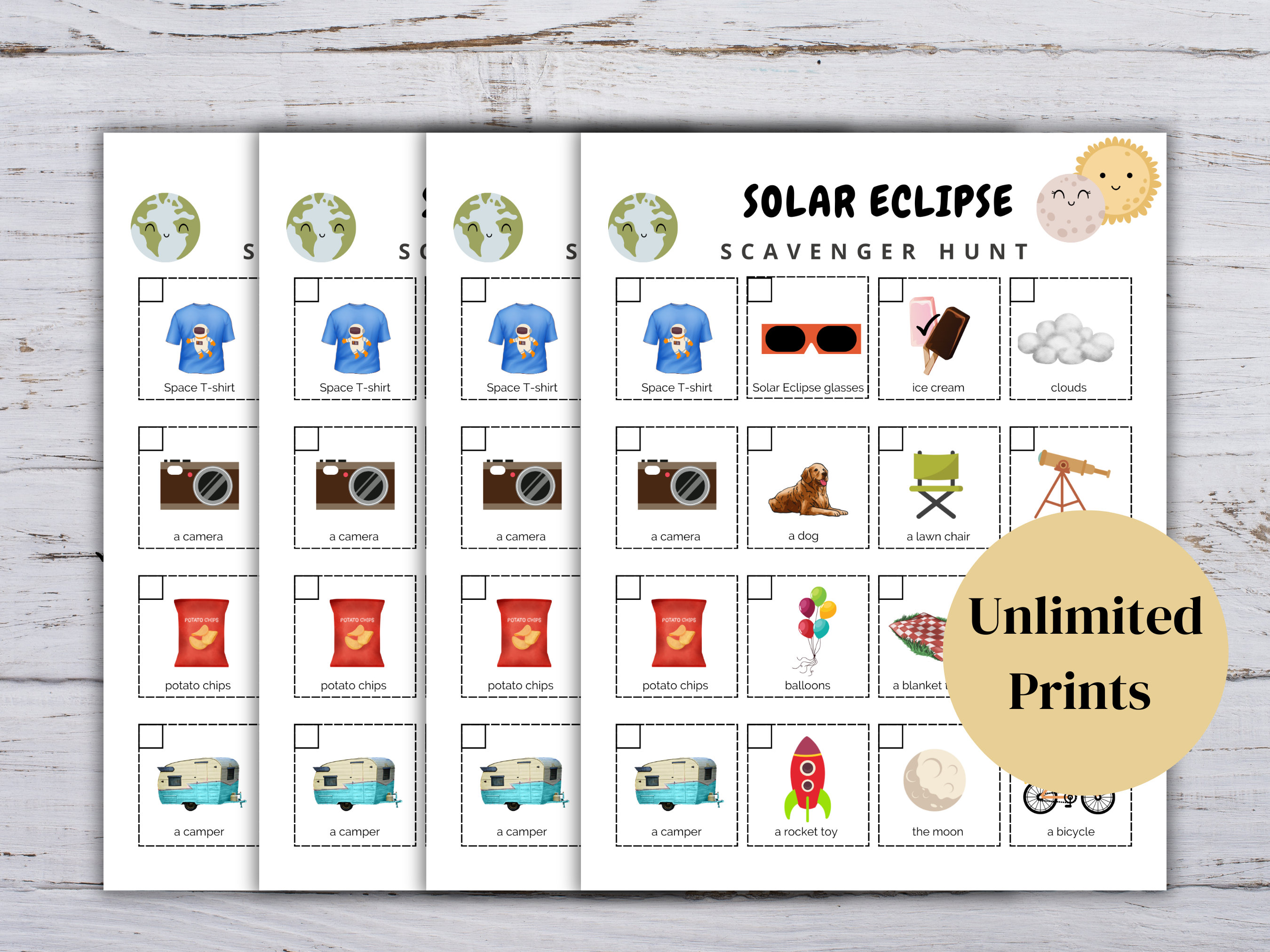 Solar Eclipse Scavenger Hunt, Solar Eclipse Party Game, Solar Eclipse ...