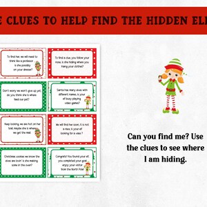 Christmas Elf Treasure Hunt Game, Hidden Elf Scavenger Hunt, Girl Elf ...