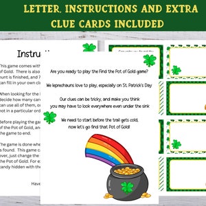 St Patrick's Day Treasure Hunt Game, Scavenger Hunt for Kids, Kids ...