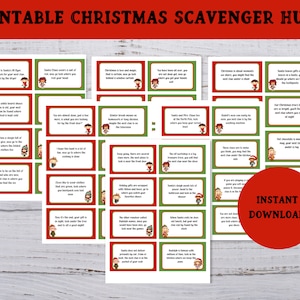 Printable Indoor Christmas Scavenger Hunt Christmas Treasure - Etsy