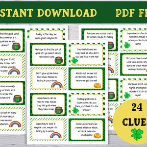 St Patrick's Day Treasure Hunt Game, Scavenger Hunt for Kids, Kids ...