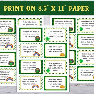 St Patrick's Day Treasure Hunt Game, Scavenger Hunt for Kids, Kids ...