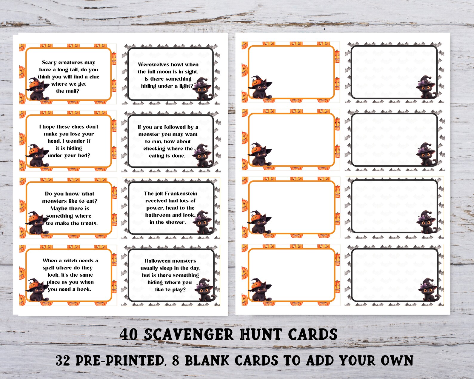 Halloween Indoor Treasure Hunt, Printable Scavenger Hunt, Treasure Hunt ...