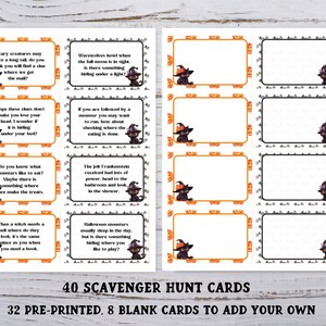Halloween Indoor Treasure Hunt, Printable Scavenger Hunt, Treasure Hunt ...