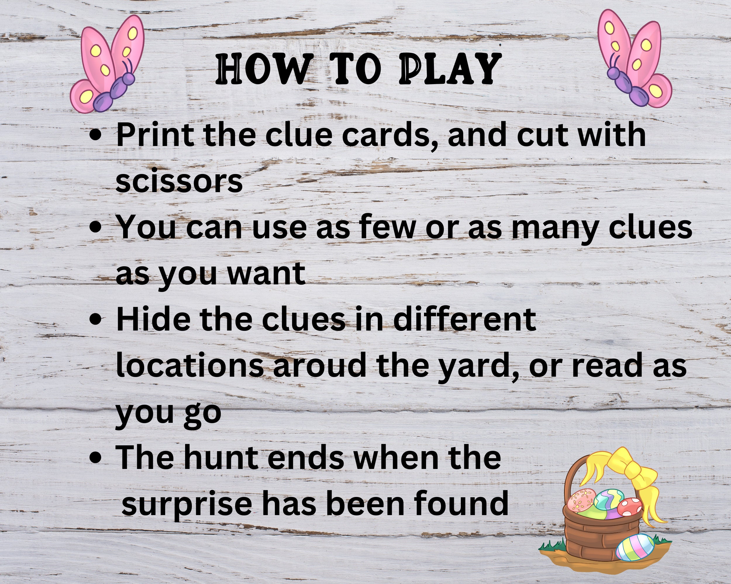 Easter Outdoor Scavenger Hunt, Printable Easter Treasure Hunt, Kids ...